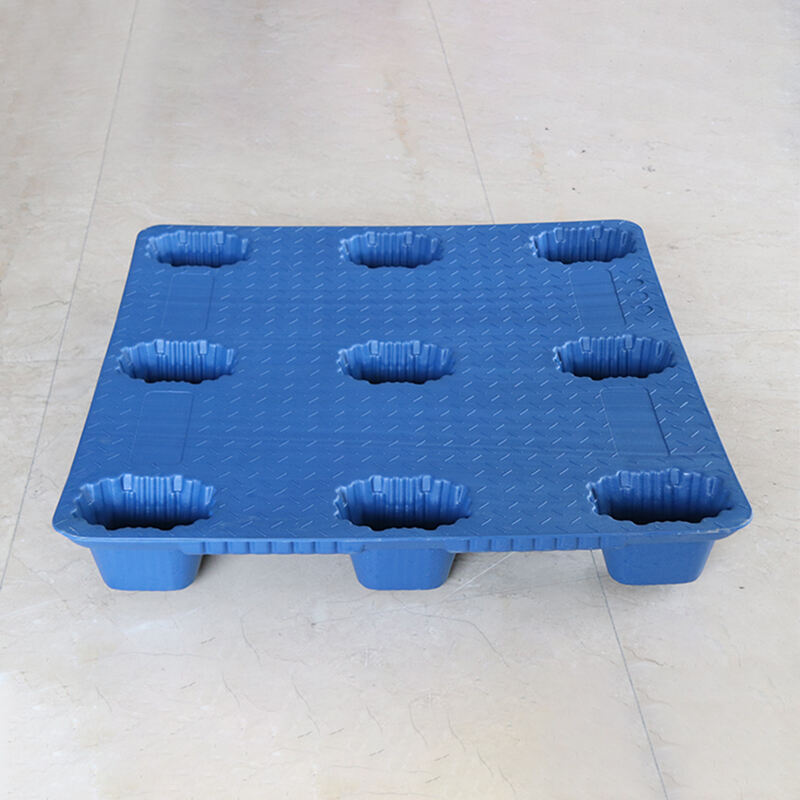 Low-Cost LK1010 Heavy-Duty 9-Leg Blow-Molded Plastic Pallet
